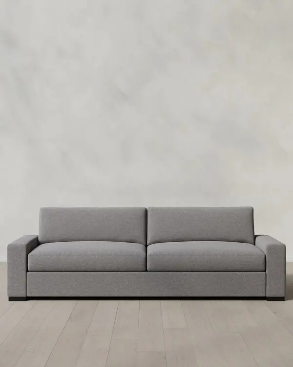 Quince Stillman Deep Seat Sofa In Performance Basketweave - Ash