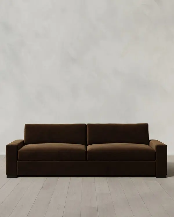 Quince Stillman Deep Seat Sofa In Performance Velvet - Java