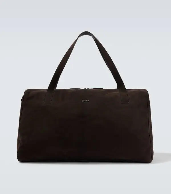 Zegna Leather Duffel Bag - Brown