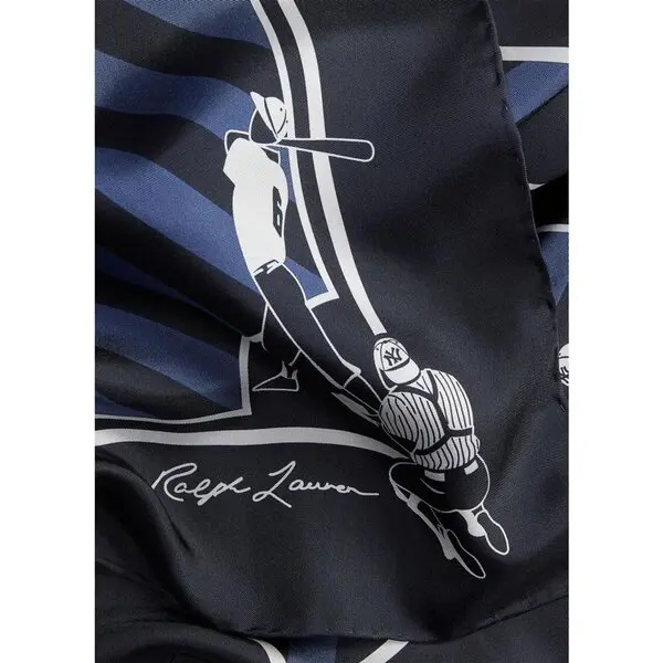 Ralph Lauren Purple Label Ralph Lauren Yankees Silk Square Scarf