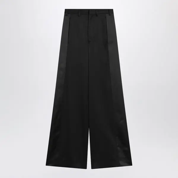 MAISON MARGIELA Satin Mini Palazzo Pants - Black