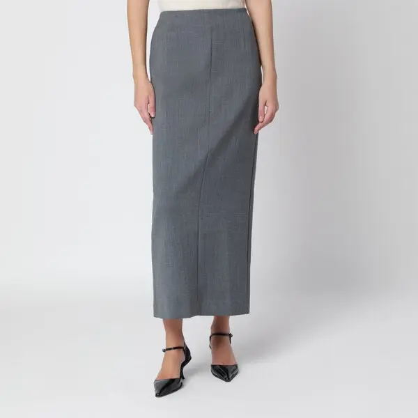 Almada Label Tailored Bay Midi Skirt With Back Slit