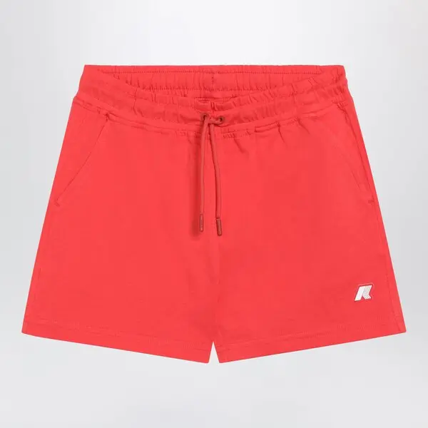 K-WAY Knit Cotton Jersey Mini Shorts - Red