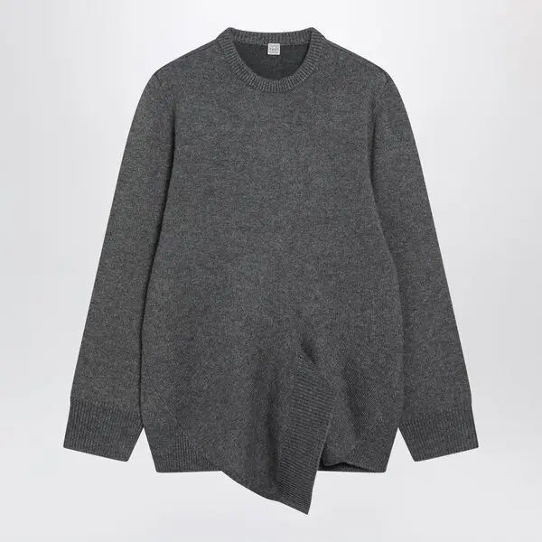 TOTEME Asymmetrical Wool-cashmere Sweater