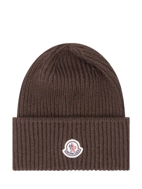 Moncler Logo Beanie With Wide Cuff - 243