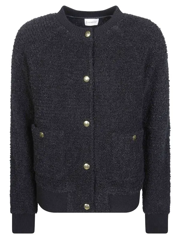 Moncler Zip-up Cardigan - Nero