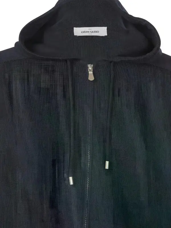 GRAN SASSO Zip-up Knitted Hoodie