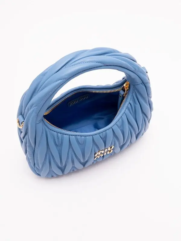 Miu Miu Wander` Matelassé Leather Hobo Bag