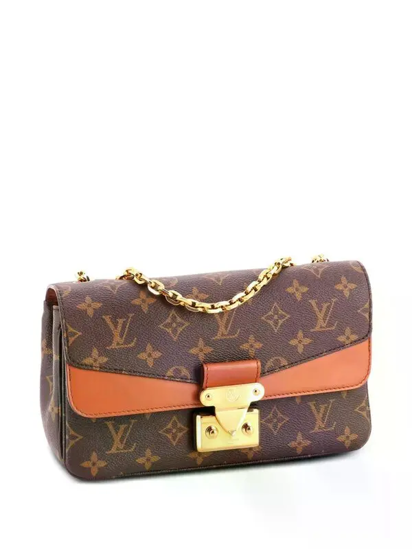 LOUIS VUITTON Marceau Handbag Monogram Canvas With Leather Shoulder Bag - Brown