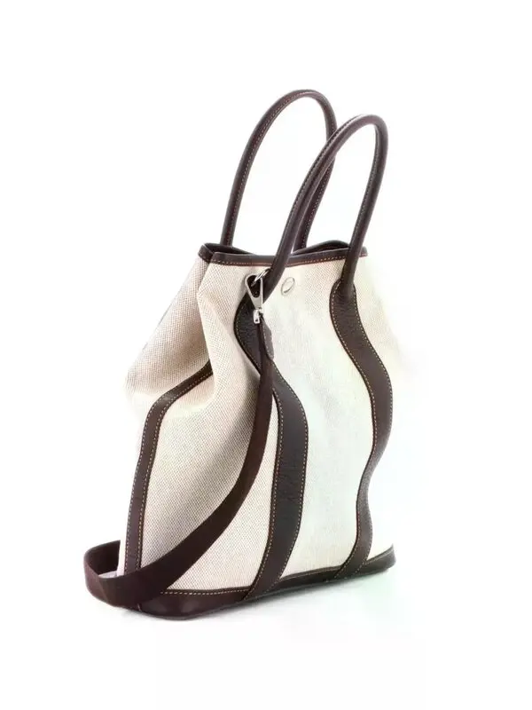 Hermès Garden File Toile And Leather 28 Tote Bag