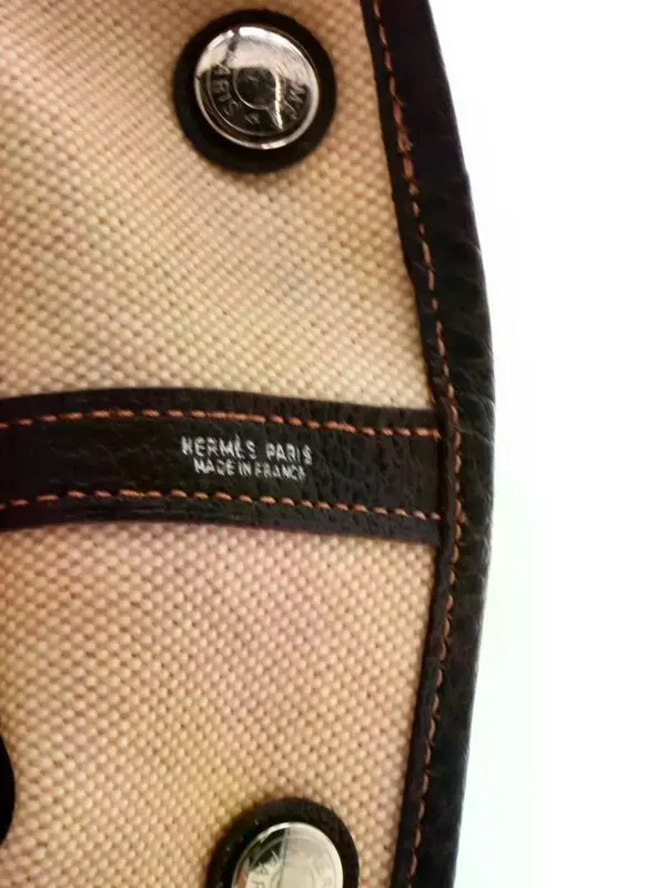 Hermès Garden File Toile And Leather 28 Tote Bag