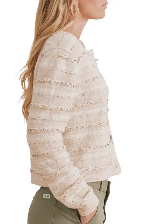 Splendid Lexa Stripe Sequin Cardigan