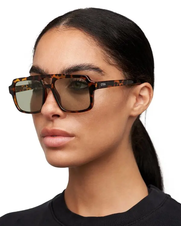 OTRA Tame Aviator Sunglasses, 59mm - Tortoise