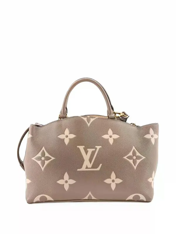 LOUIS VUITTON Petit Palais Handbag Bicolor Monogram Empreinte Giant Satchel - Neutrals