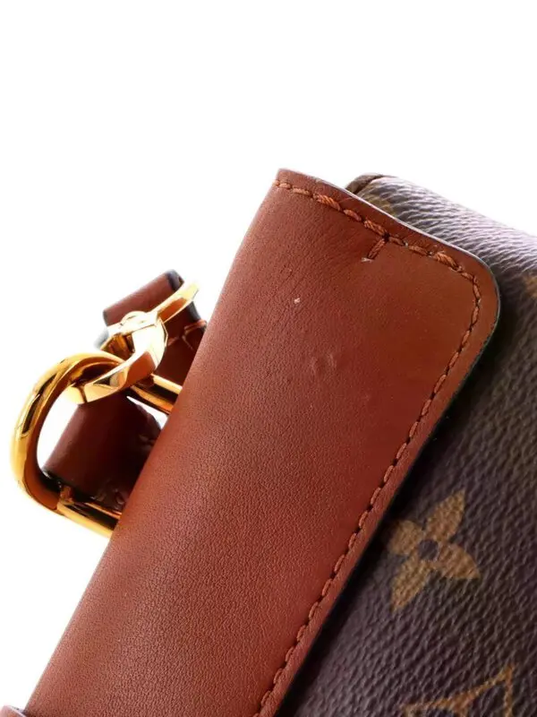 LOUIS VUITTON Locky Handbag Monogram Canvas With Leather Bb Satchel