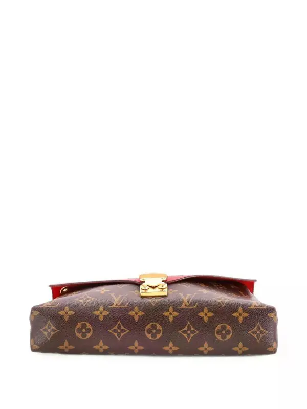 LOUIS VUITTON Pallas Chain Monogram Canvas And Calfskin Shoulder Bag - Red