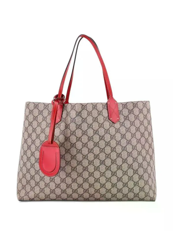 Gucci Reversible Gg Print Leather Large Tote Bag
