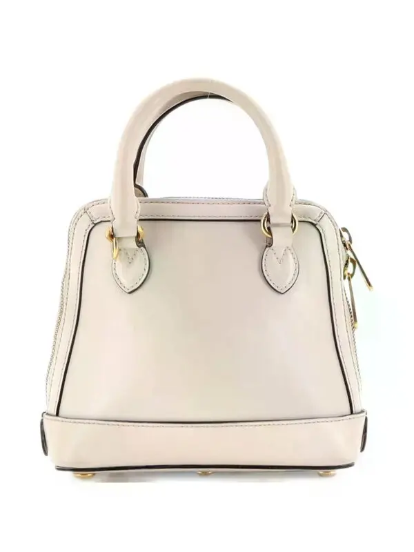 Gucci Horsebit 1955 Top Handle Bag Leather Mini Crossbody Bag - White