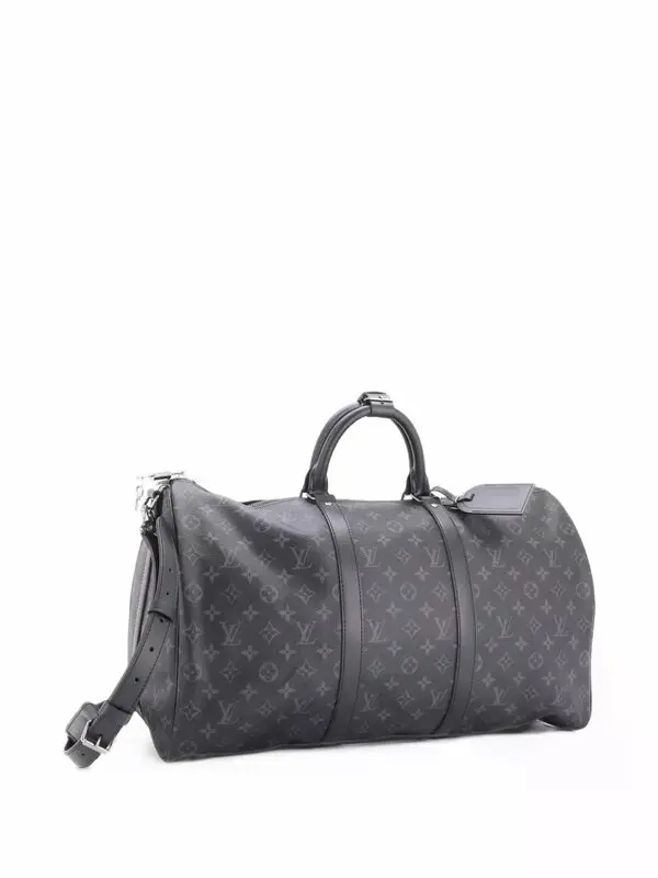 LOUIS VUITTON Keepall Bandouliere Bag Monogram Eclipse Canvas 50 Travel Bag