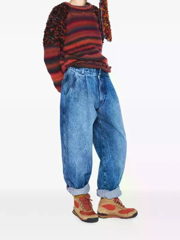 ANNTIAN Stonewashed Tapered Jeans