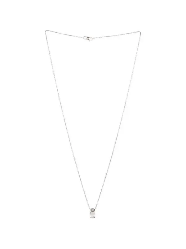 LOUIS VUITTON Empreinte Pendant 18k White Gold And Diamond Necklace - Silver