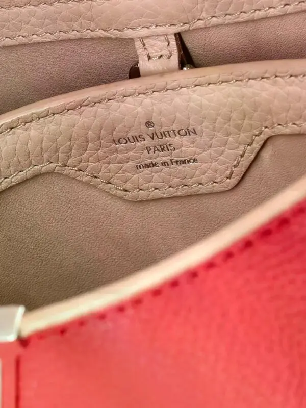 LOUIS VUITTON Capucines Bag Leather Bb Satchel - Red