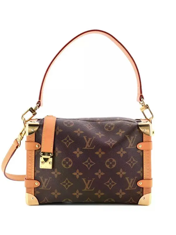 LOUIS VUITTON Side Trunk Handbag Monogram Canvas Mm Satchel - Brown