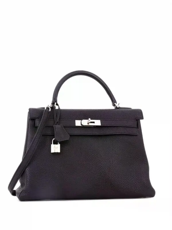 Hermès Kelly Handbag Noir Togo With Palladium Hardware 32 Satchel