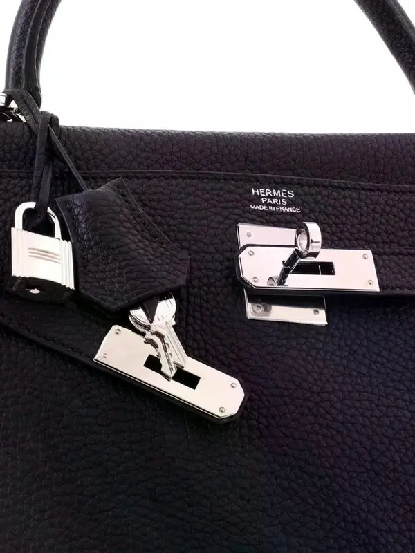 Hermès Kelly Handbag Noir Togo With Palladium Hardware 32 Satchel