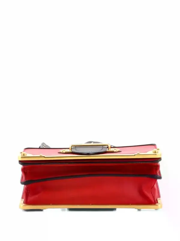 Prada Cahier Leather And Saffiano Leather Small Crossbody Bag
