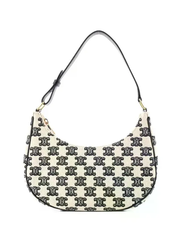 Celine Ava Bag Triomphe Canvas Small Shoulder Bag - Neutrals