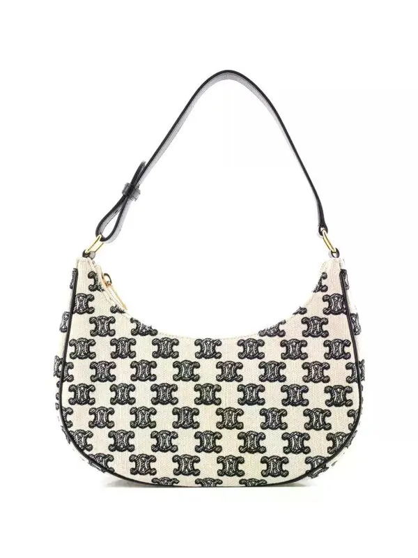 Celine Ava Bag Triomphe Canvas Small Shoulder Bag - Neutrals