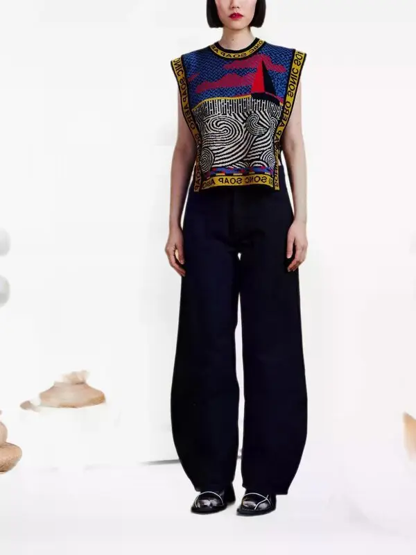 Henrik Vibskov Sail Stormy Sea Graphic-knit Vest