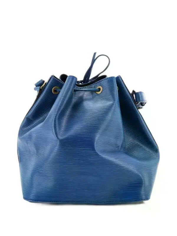 LOUIS VUITTON Petit Noe Handbag Epi Leather Bucket Bag - Blue