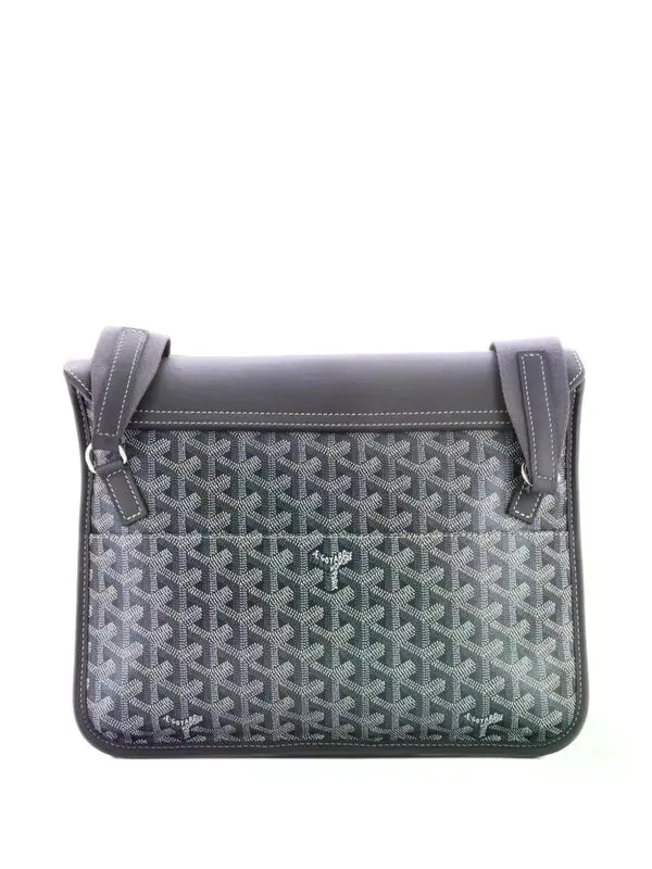 Goyard Coursier Messenger Bag Coated Canvas And Leather Crossbody Bag - Grey