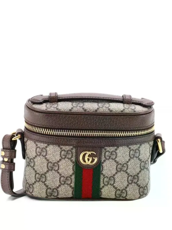 Gucci Ophidia Top Handle Bag Gg Coated Canvas Mini Shoulder Bag