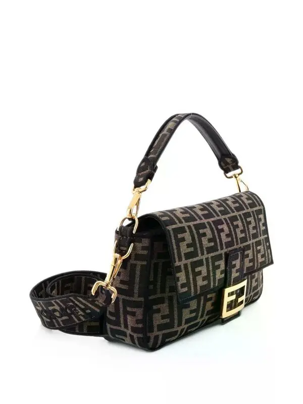 Fendi Baguette Nm Bag Zucca Canvas Medium Shoulder Bag