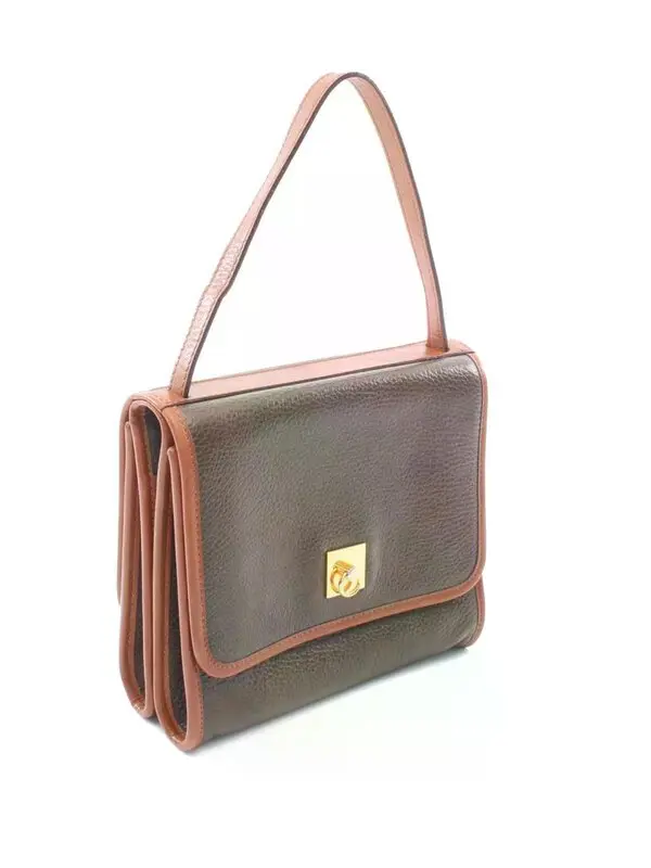 Celine 2000-2020 Bicolor Leather Shoulder Bag