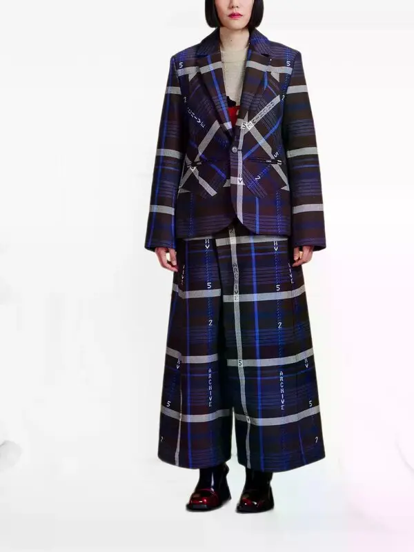 Henrik Vibskov Always Inside Check-print Blazer