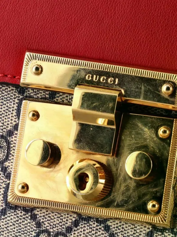 Gucci Padlock Gg Coated Canvas And Leather Medium Shoulder Bag