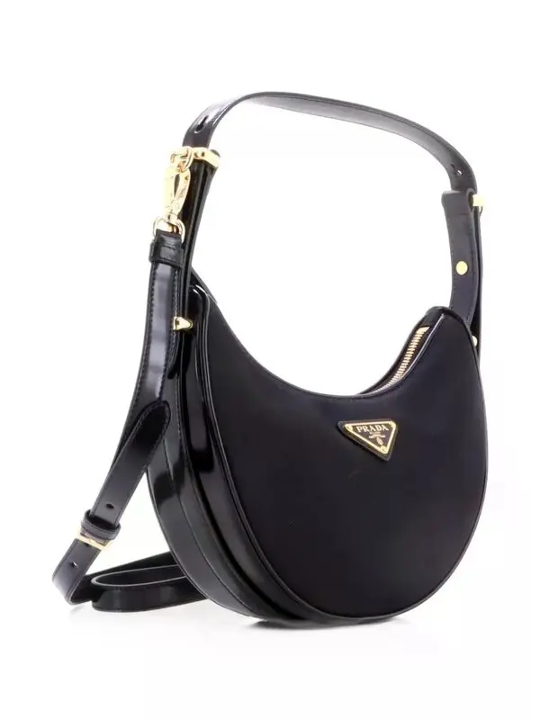 Prada Arque Half Moon Tessuto Small Shoulder Bag