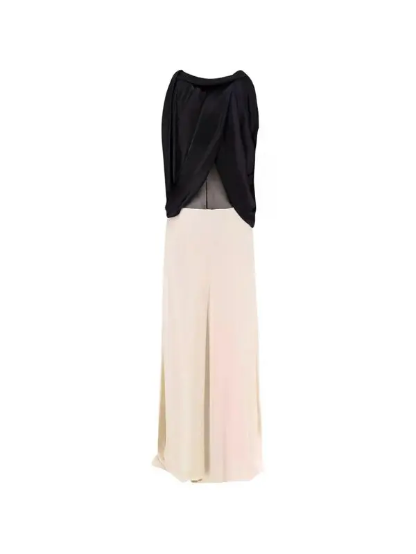 Alberta Ferretti Draped-detail Two-tone Gown