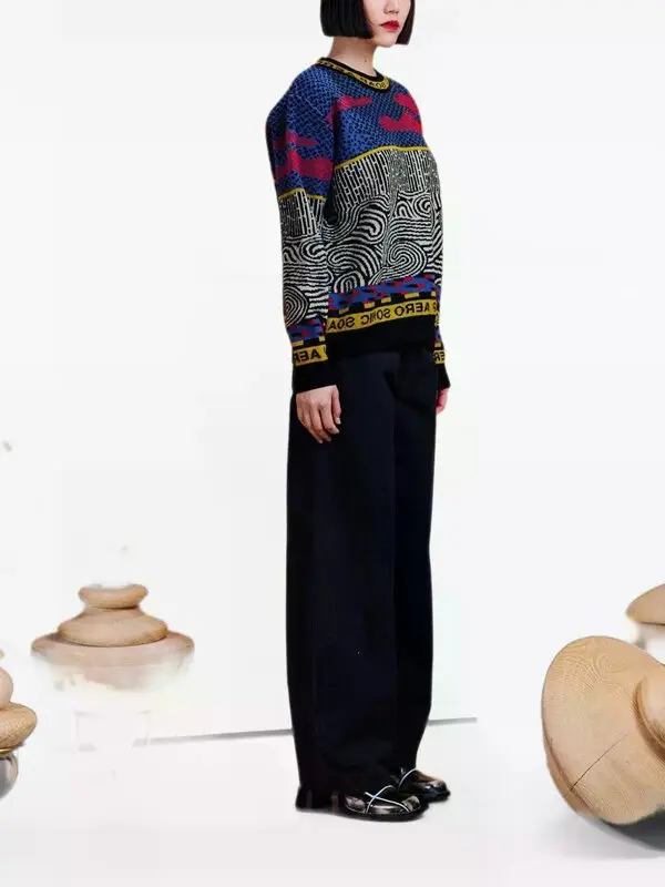 Henrik Vibskov Sail Stormy Sea Jacquard-knit Sweater
