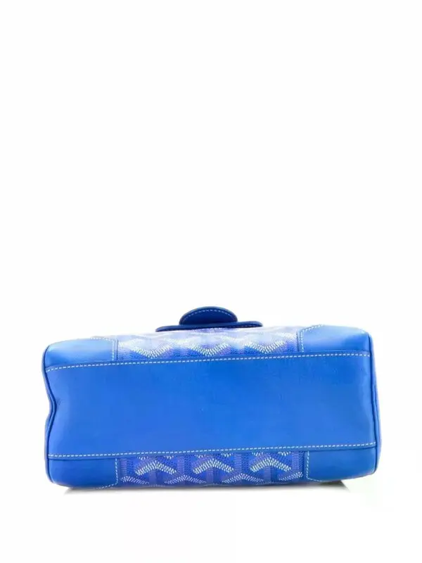 Goyard Saigon Top Handle Bag Coated Canvas With Leather Mini Shoulder Bag - Blue