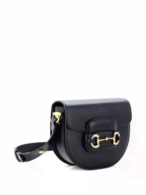 Gucci Horsebit 1955 Rounded Shoulder Bag Leather Mini Crossbody Bag