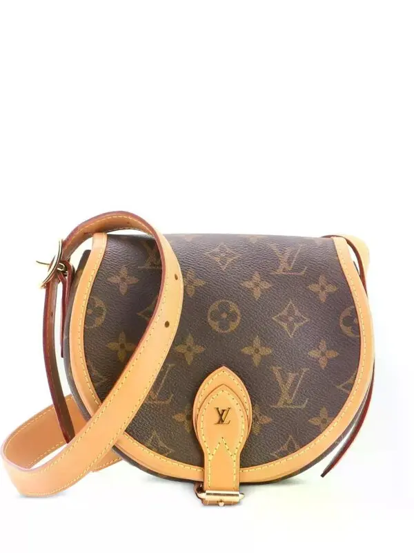 LOUIS VUITTON Tambourin Nm Handbag Monogram Canvas Crossbody Bag - Brown