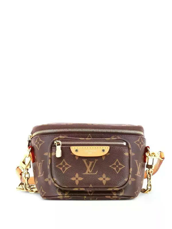 LOUIS VUITTON Bum Bag Monogram Canvas Mini Belt Bag - Brown