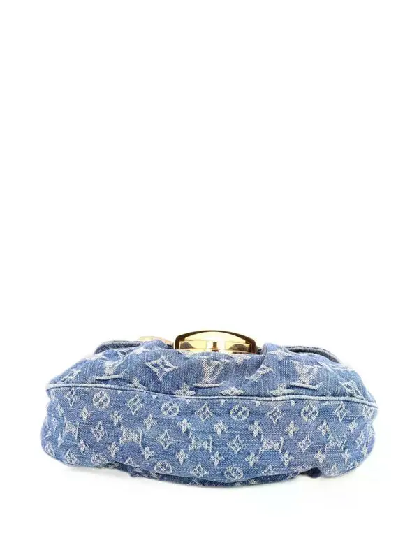 LOUIS VUITTON Sunset Handbag Remix Monogram Denim Clutch Bag