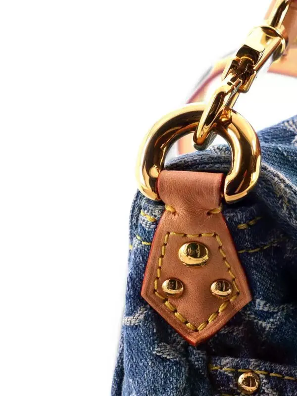 LOUIS VUITTON Sunset Handbag Remix Monogram Denim Clutch Bag