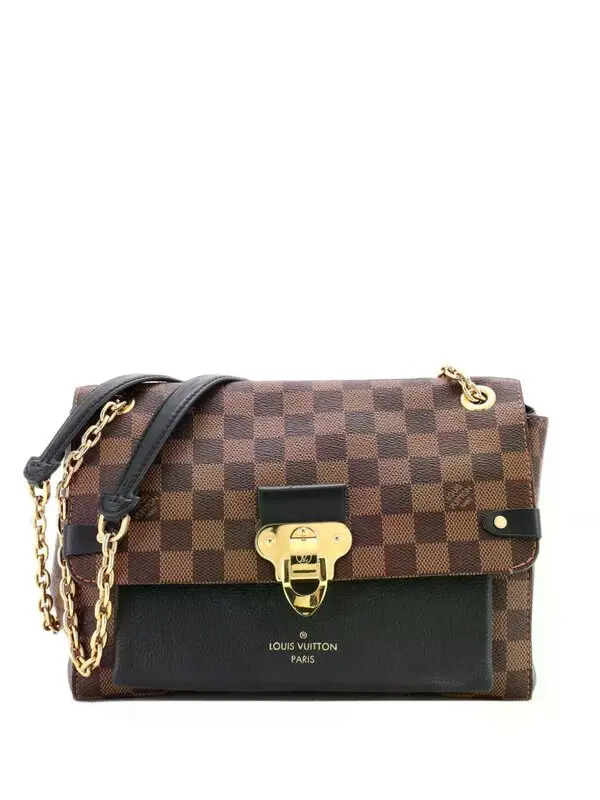 LOUIS VUITTON Vavin Handbag Damier With Leather Pm Crossbody Bag